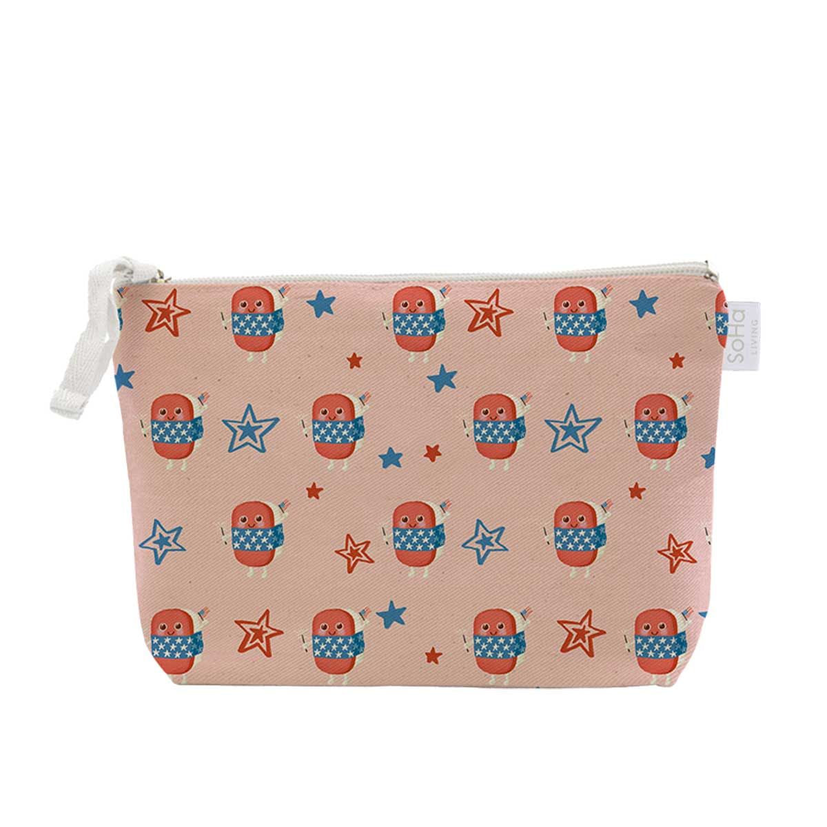 Light Pink Musubi Fireworks Cosmetic Bag, Large – SoHa Living