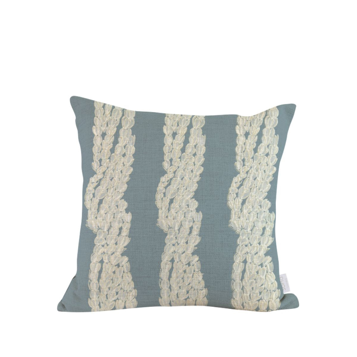 18x18 Twisted Pikake Blue Pillow Cover – SoHa Living