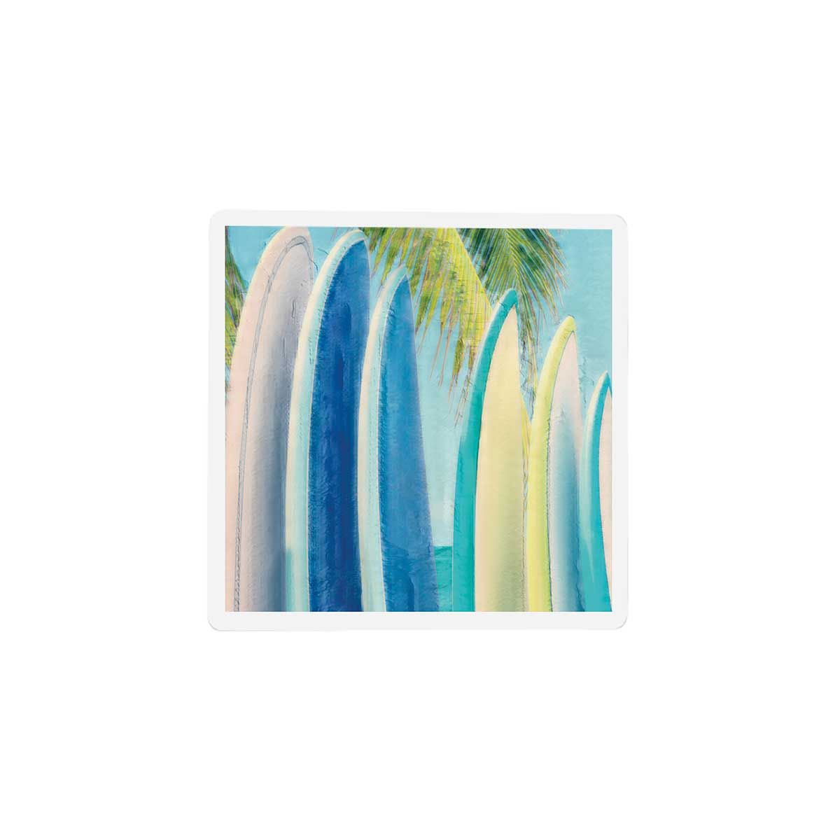 Surfboard on White Ceramic Coaster – SoHa Living