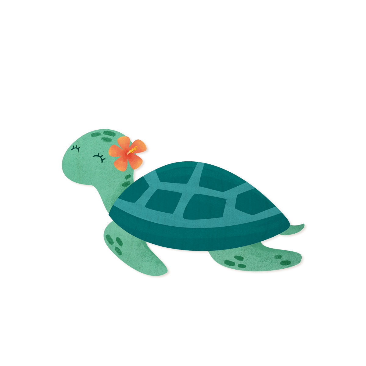 Honu with Flower Wood Shape, Dark Green – SoHa Living