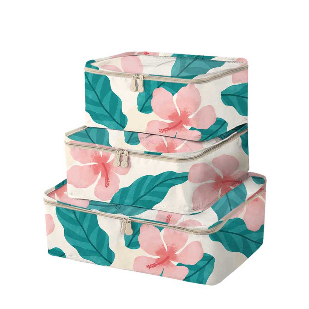 Hibiscus Flower Packing Cubes, Set of 3 – SoHa Living