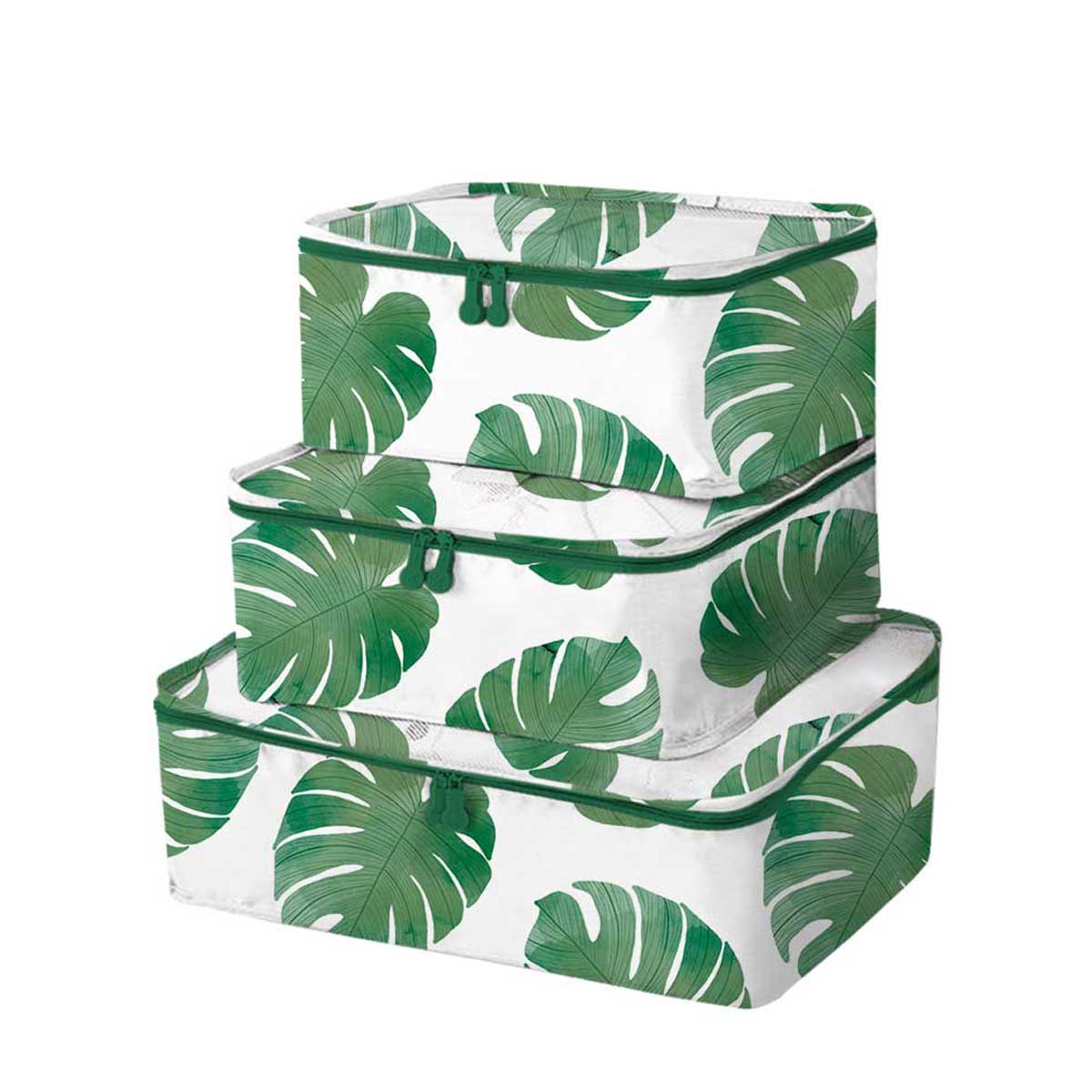 Monstera Green Packing Cubes, Set of 3 – SoHa Living