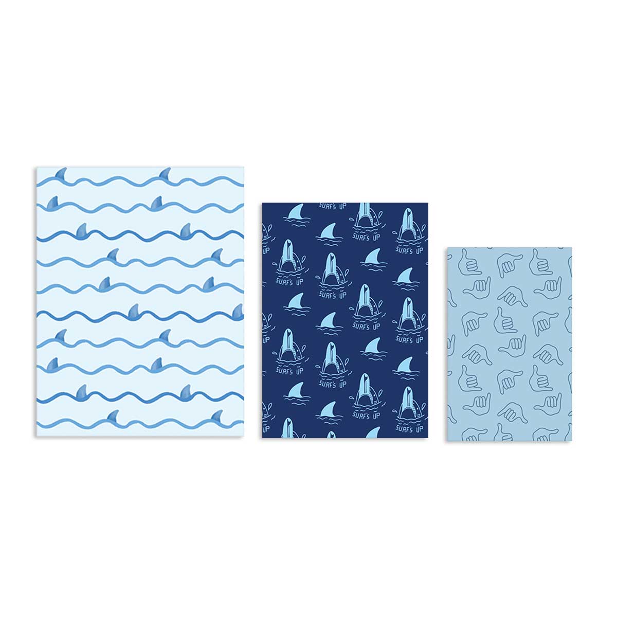 Sharks, Fins, and Shakas Keiki Saddle Stitch Notebook, Set of 3 – SoHa ...