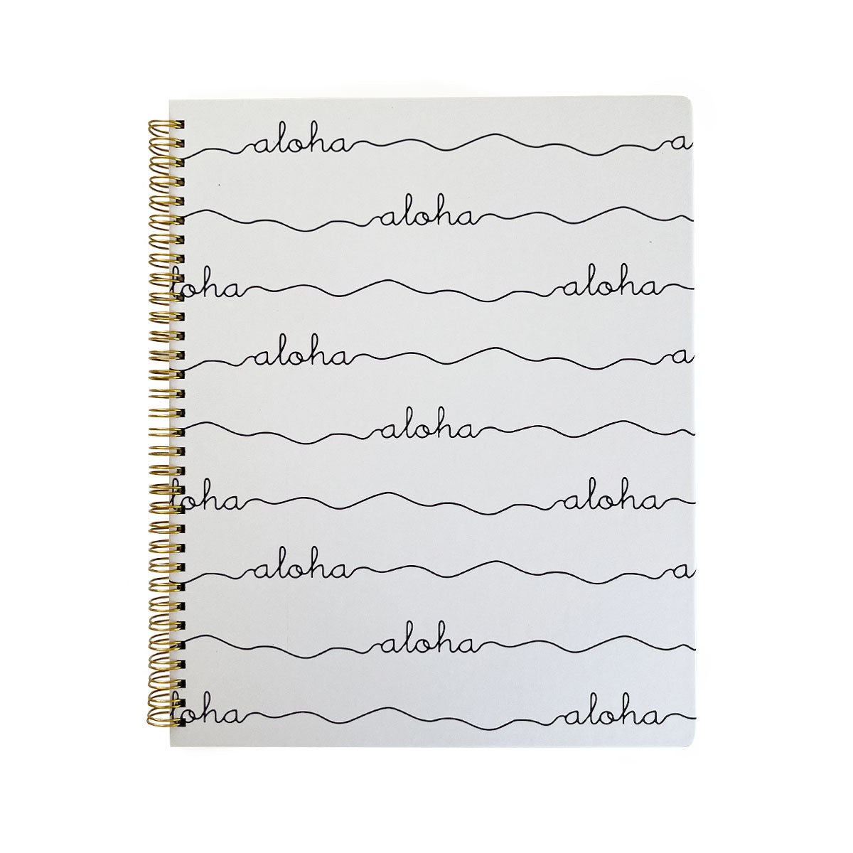 Aloha Cursive Pattern Spiral Notebook – SoHa Living