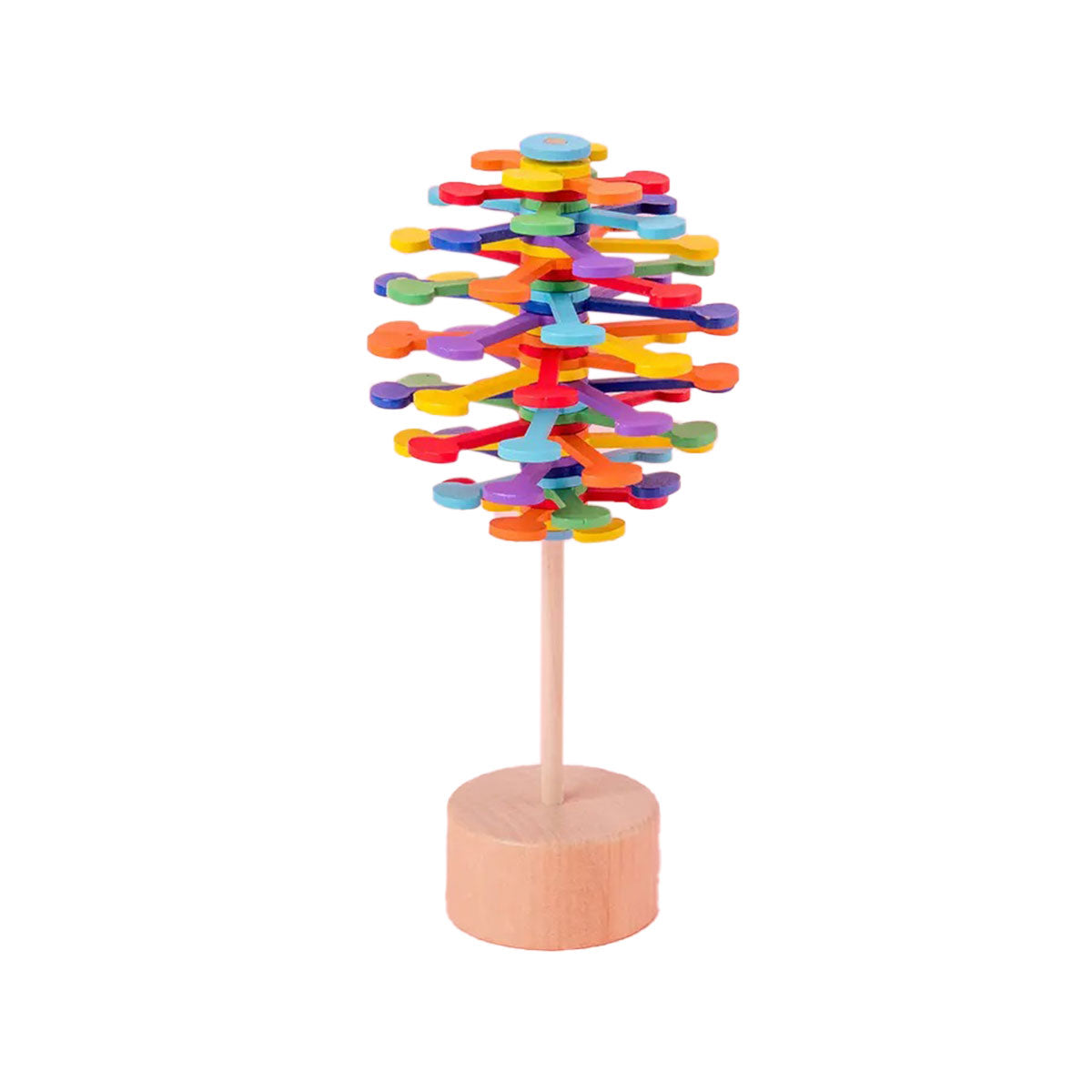 Rotating Lollipop Puzzle Wooden Toy, Bright – SoHa Living