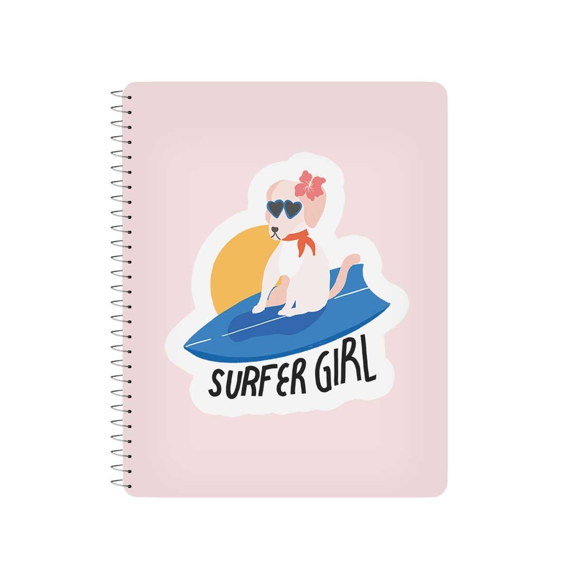 Surfing Dog Girl Keiki Spiral Notebook – SoHa Living