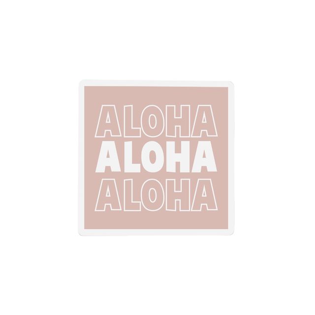 Triple Aloha Ceramic Square Coaster – SoHa Living