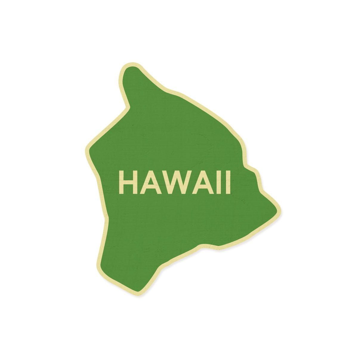 Hawaii Map Wood Shape, Green – SoHa Living