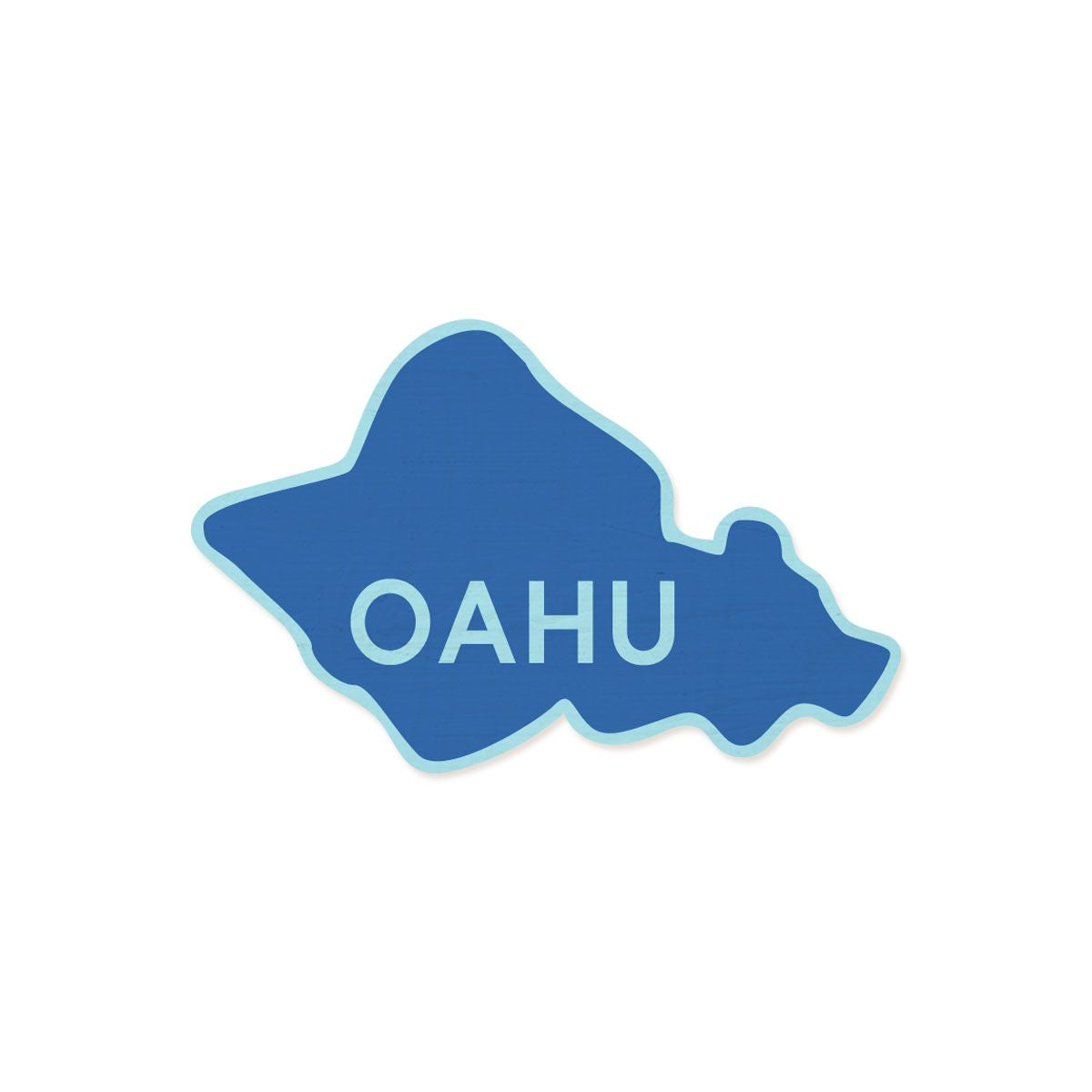 Oahu Map Wood Shape, Blue – SoHa Living