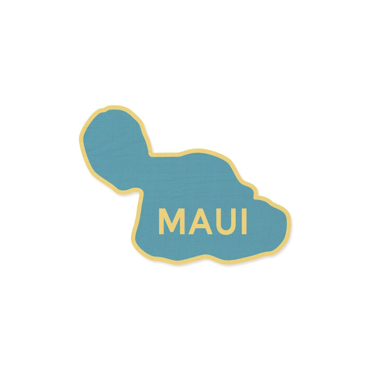 Maui Map Wood Shape, Teal – SoHa Living