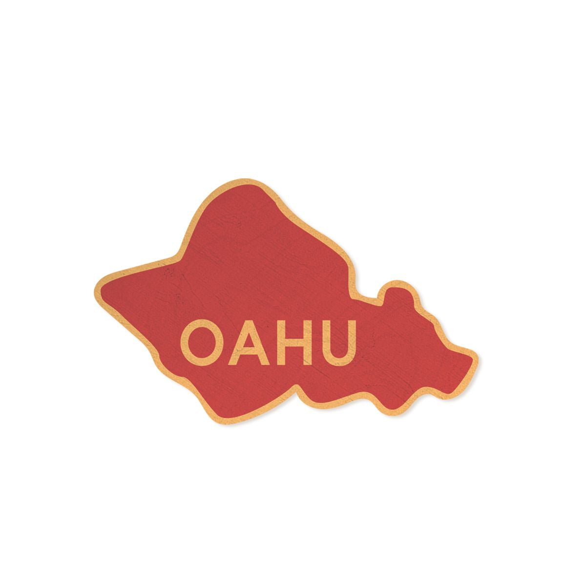 Oahu Map Wood Shape Magnet, Red – SoHa Living