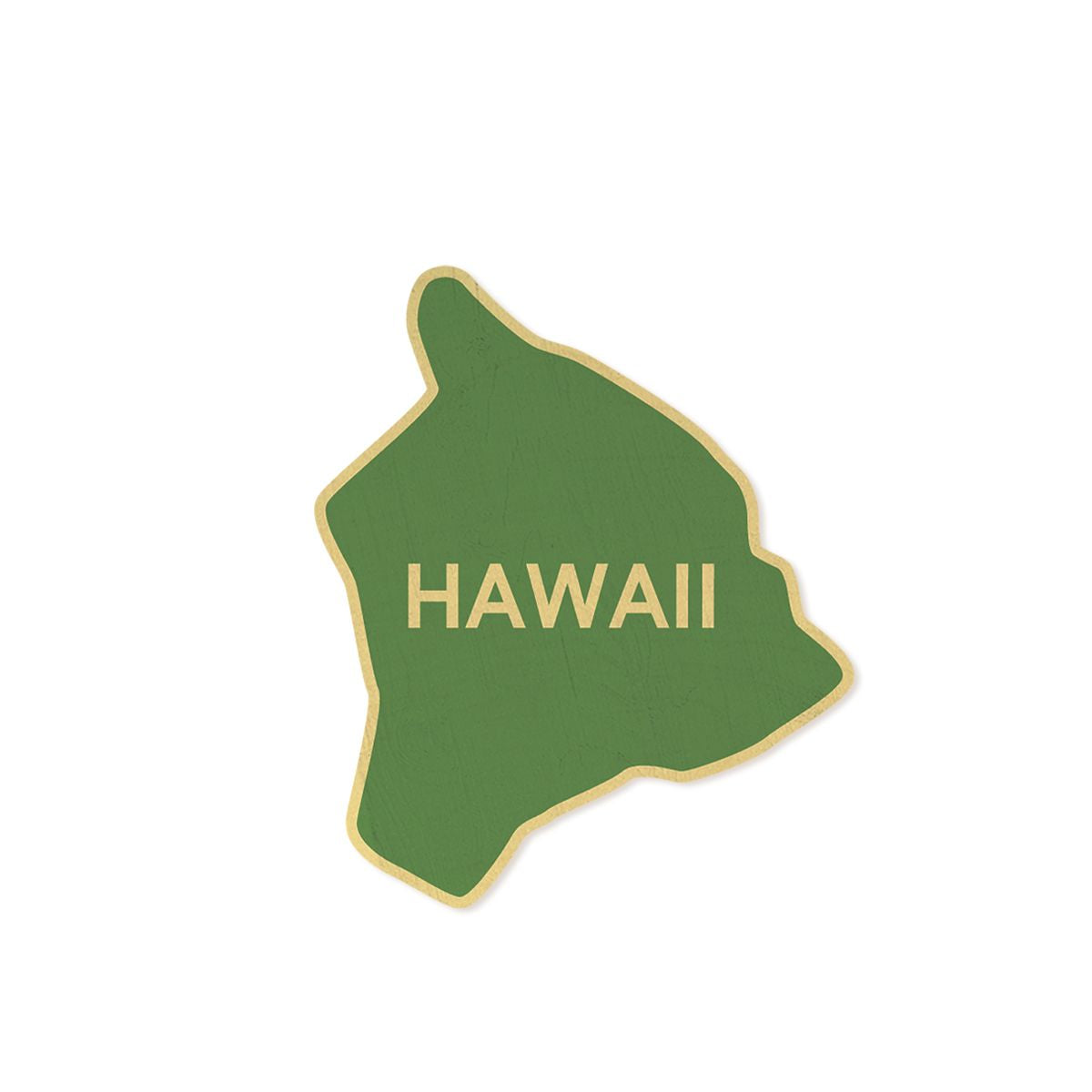 Hawaii Map Wood Shape Magnet, Green – SoHa Living