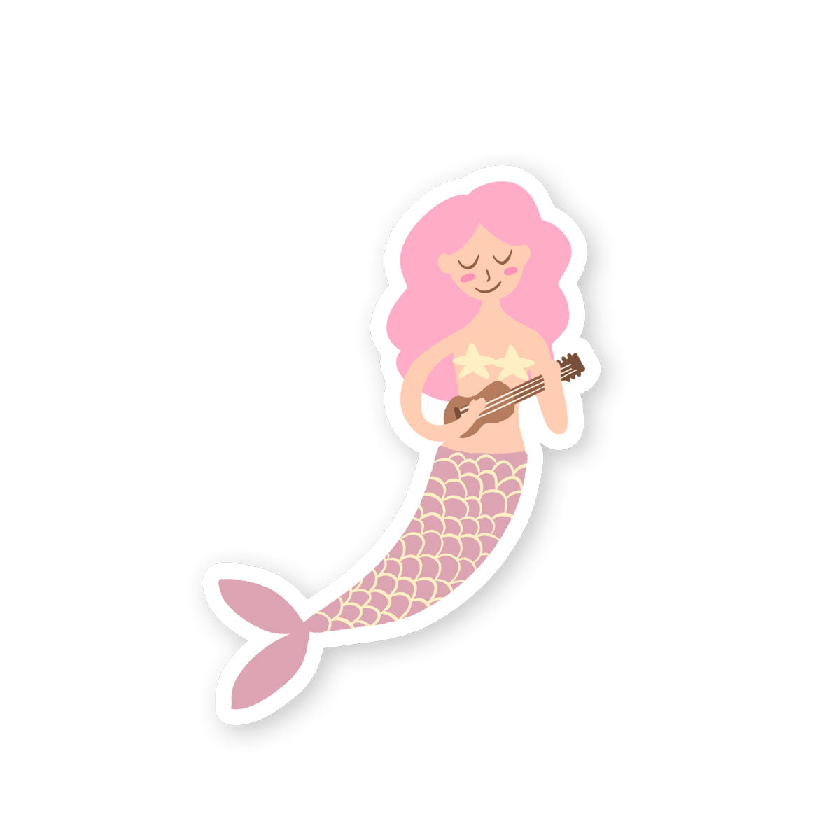 Mermaid with Ukulele Sticker – SoHa Living