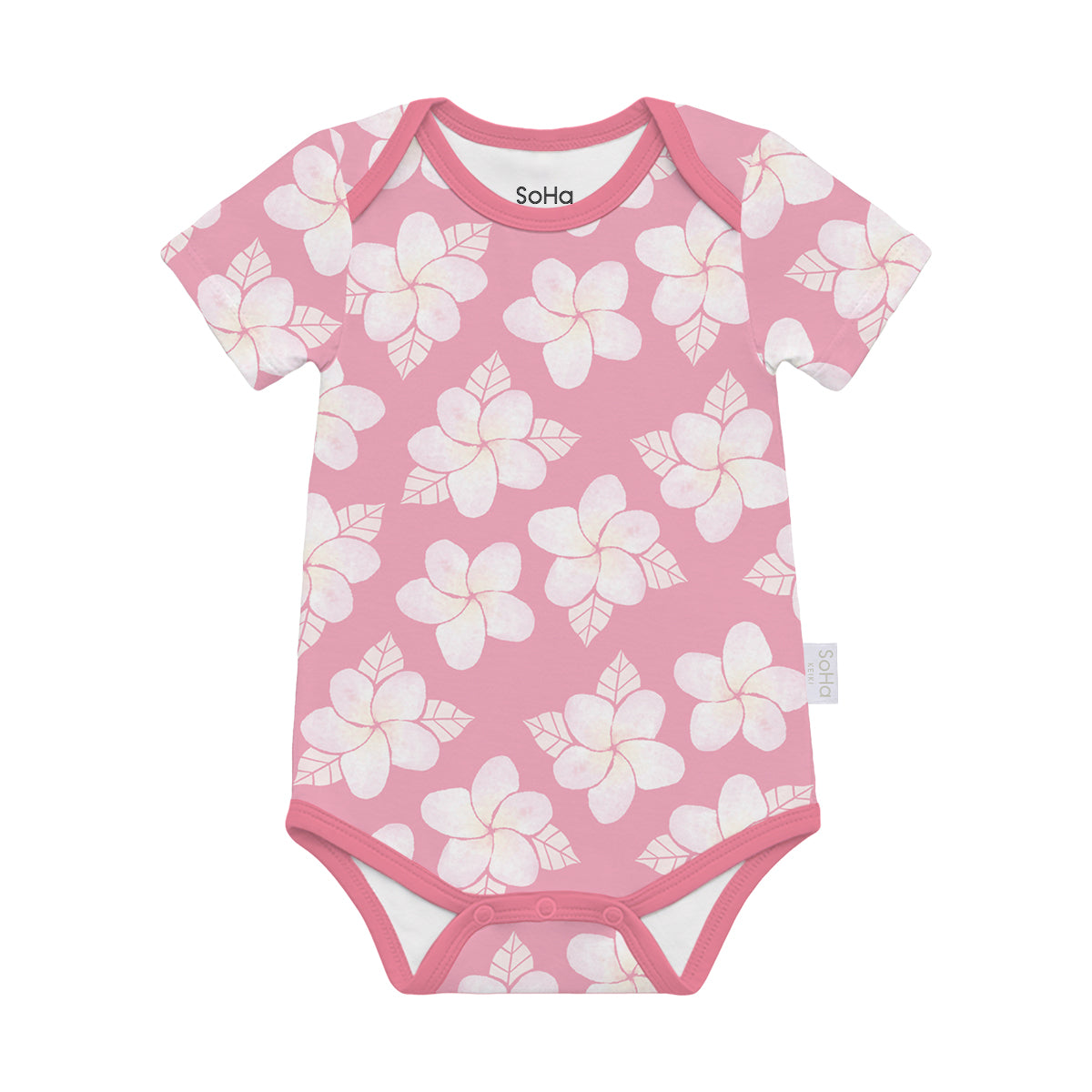 Plumerias Pink Onesie – SoHa Living