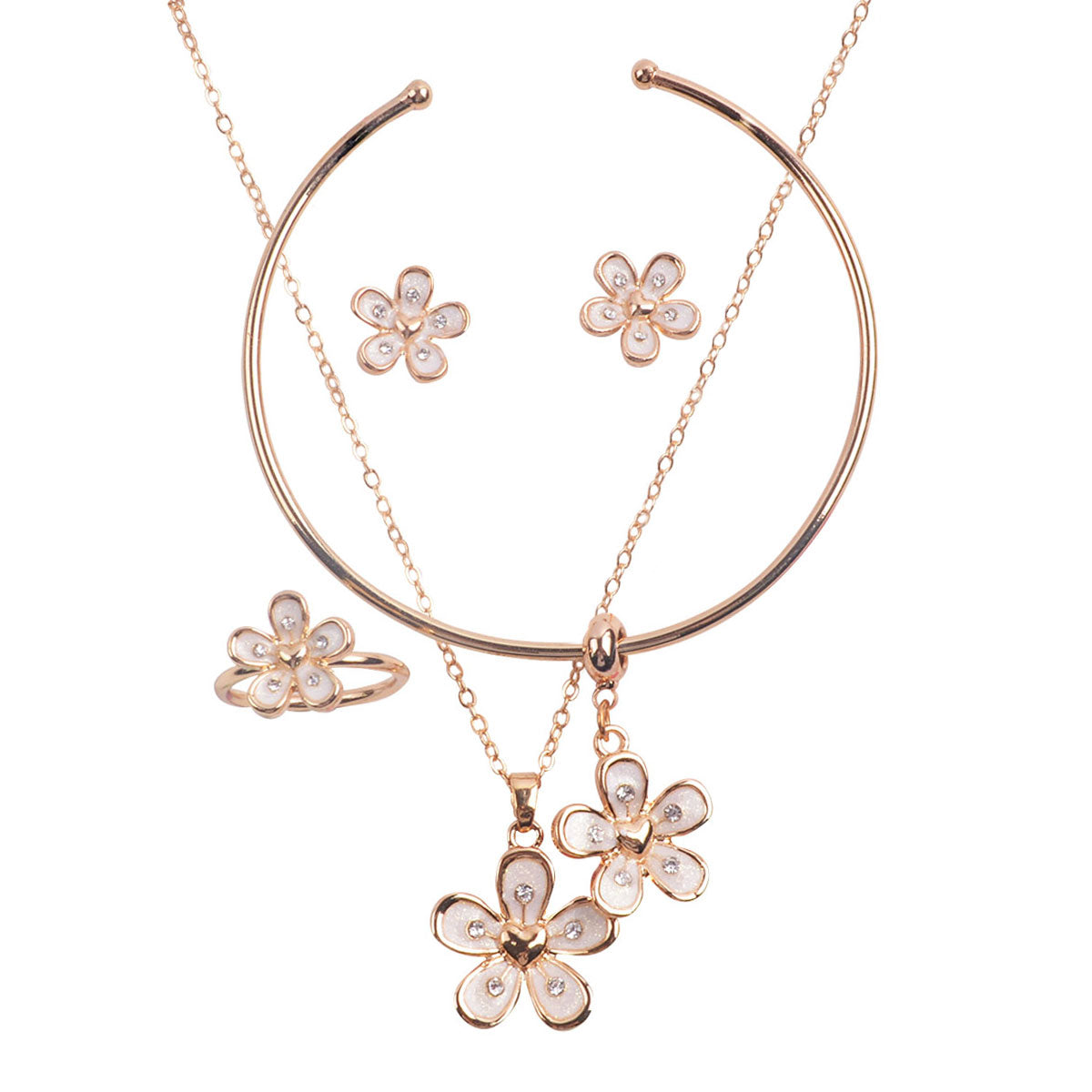 White Flower Jewelry Set – SoHa Living