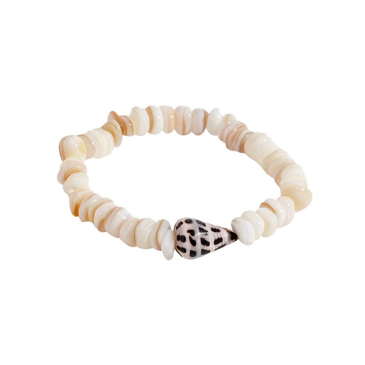 Puka Shell with Cone Shell Bracelet, S/M – SoHa Living