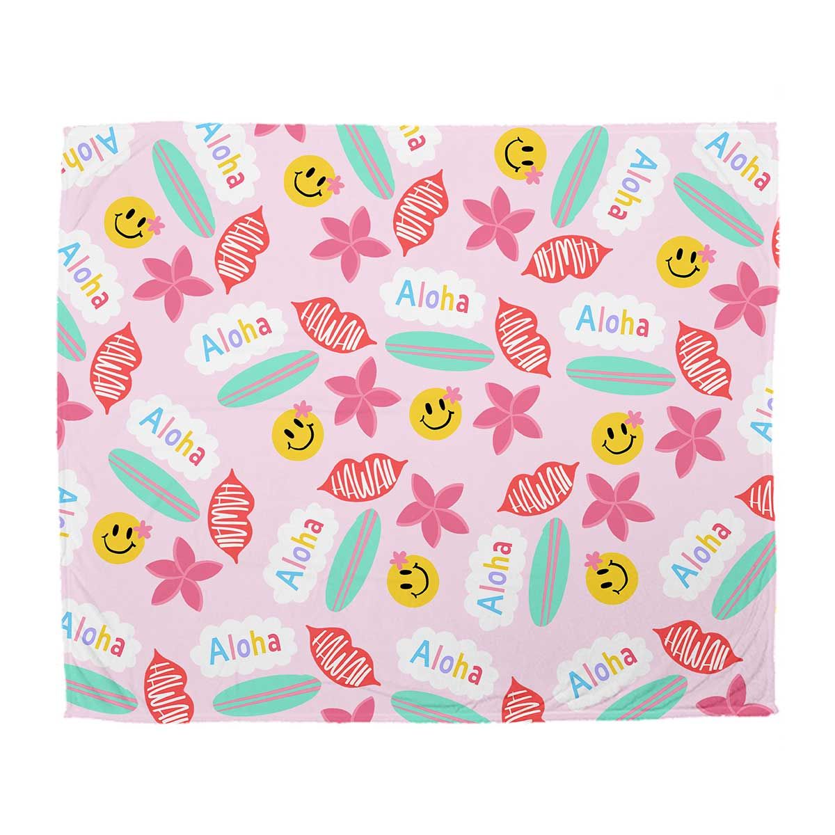 Aloha and Smiley Doodle Keiki Blanket – SoHa Living