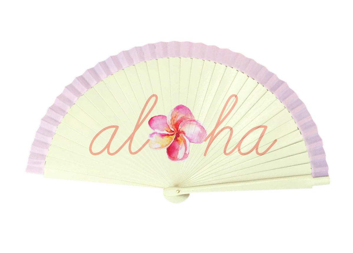 Aloha Plumeria Hand Fan – SoHa Living