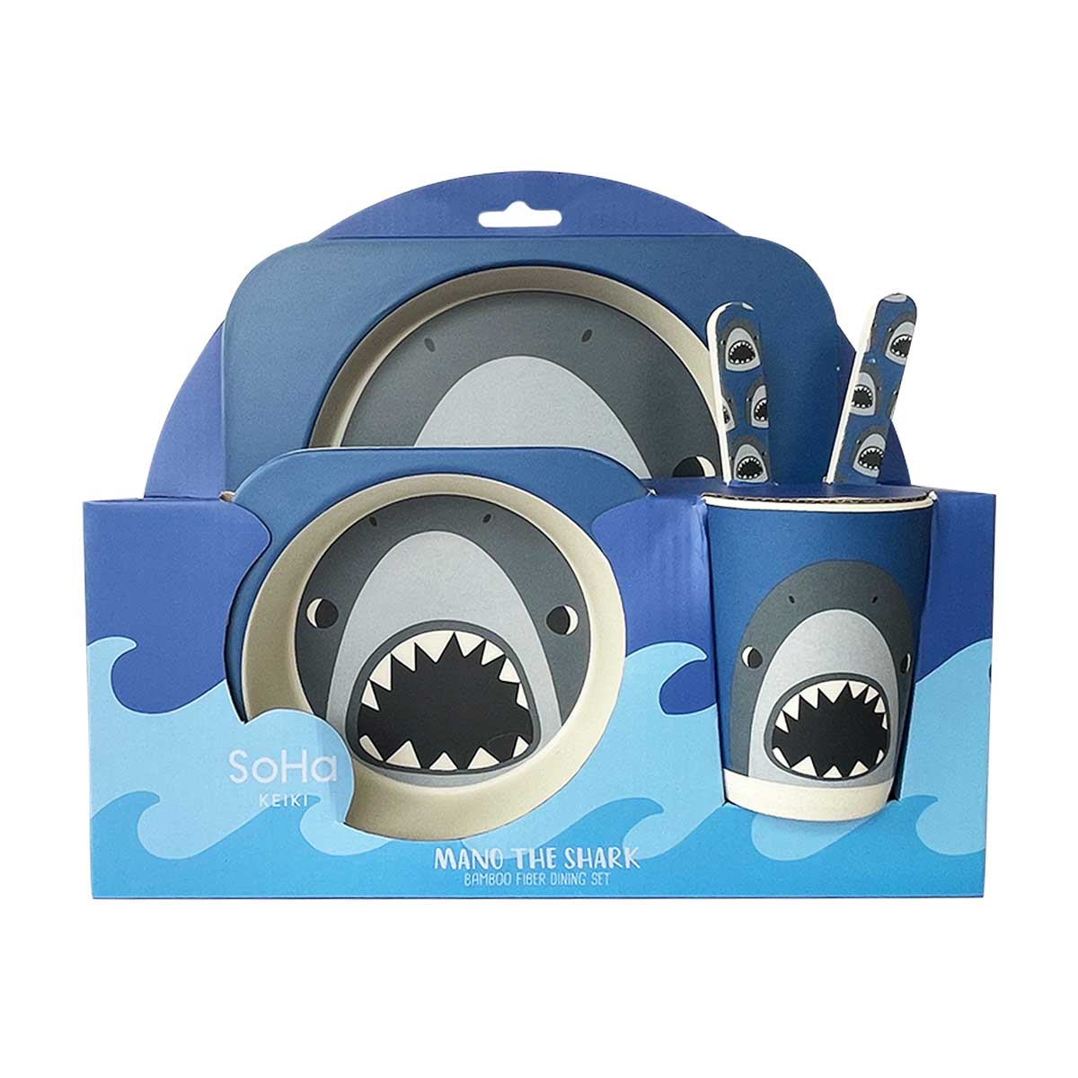 *Mano the Shark Bamboo Fiber Dining Set – SoHa Living