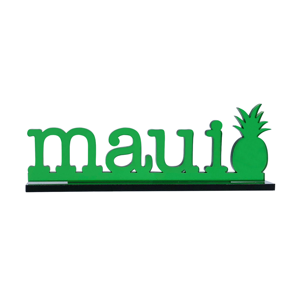 14in Acrylic Sign, Maui with Pineapple Green – SoHa Living
